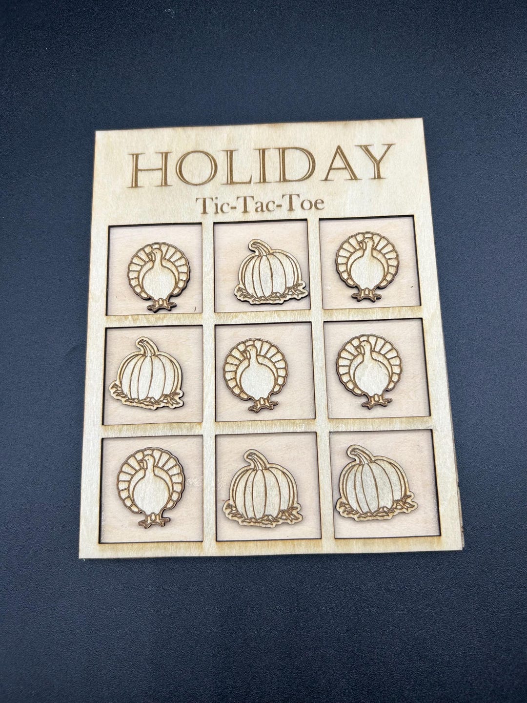 Custom Tic-tac-toe, Wooden Board Game, Table Top Game, Tic-tac-toe ...