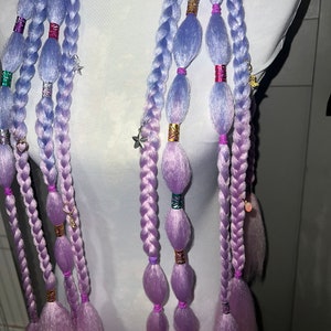 2X Purple Pink Ombré Festival Braid Hair Extension tie or - Etsy