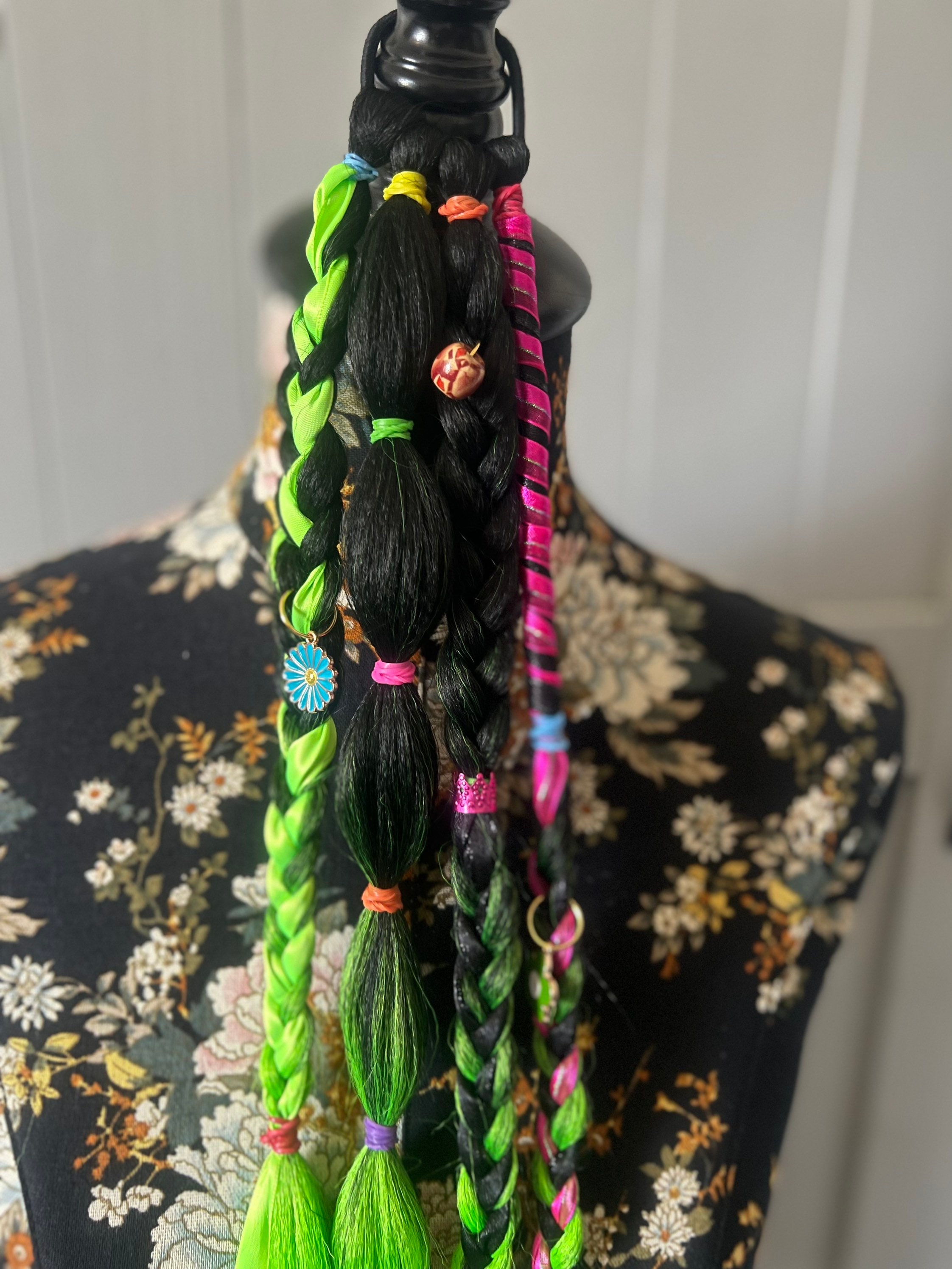 2X - Festival Rave Braid Hair Extensions - Etsy