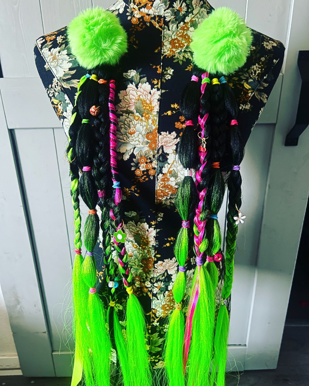 2X Festival Rave Braid Hair Extensions - Etsy