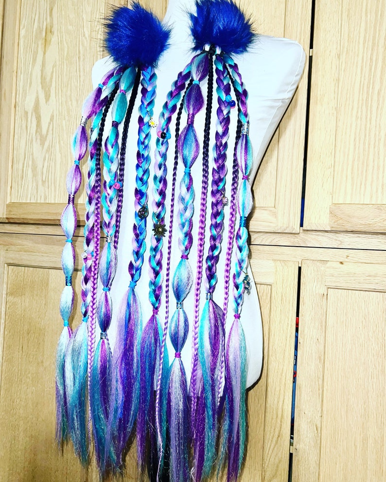 2X - Festival Rave Hair Extension - Etsy