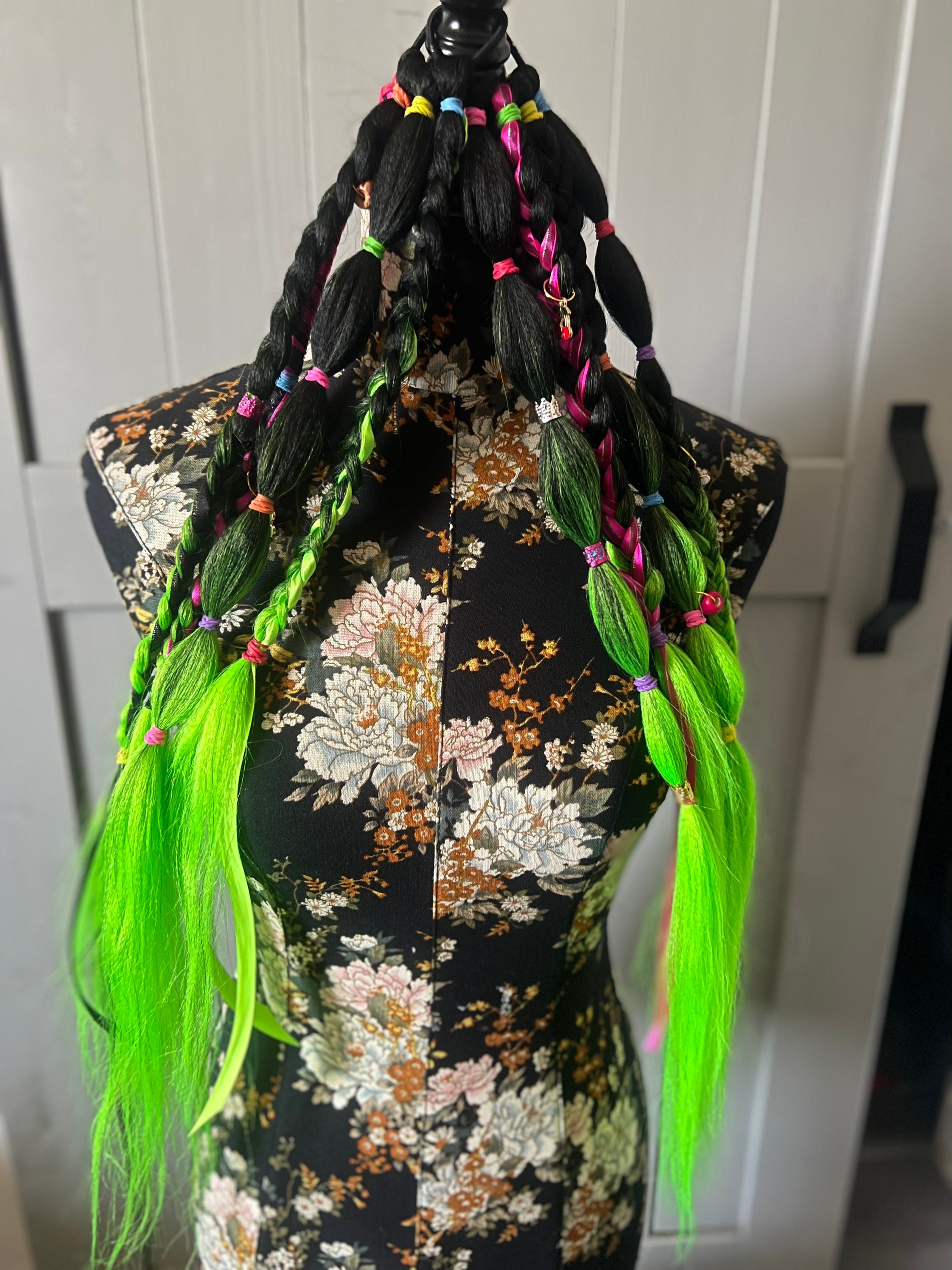 2X Festival Rave Braid Hair Extensions - Etsy