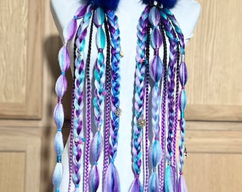 Ombre Rave Braids Easy Application Tinsel Rave Festival Braiding Hair ...