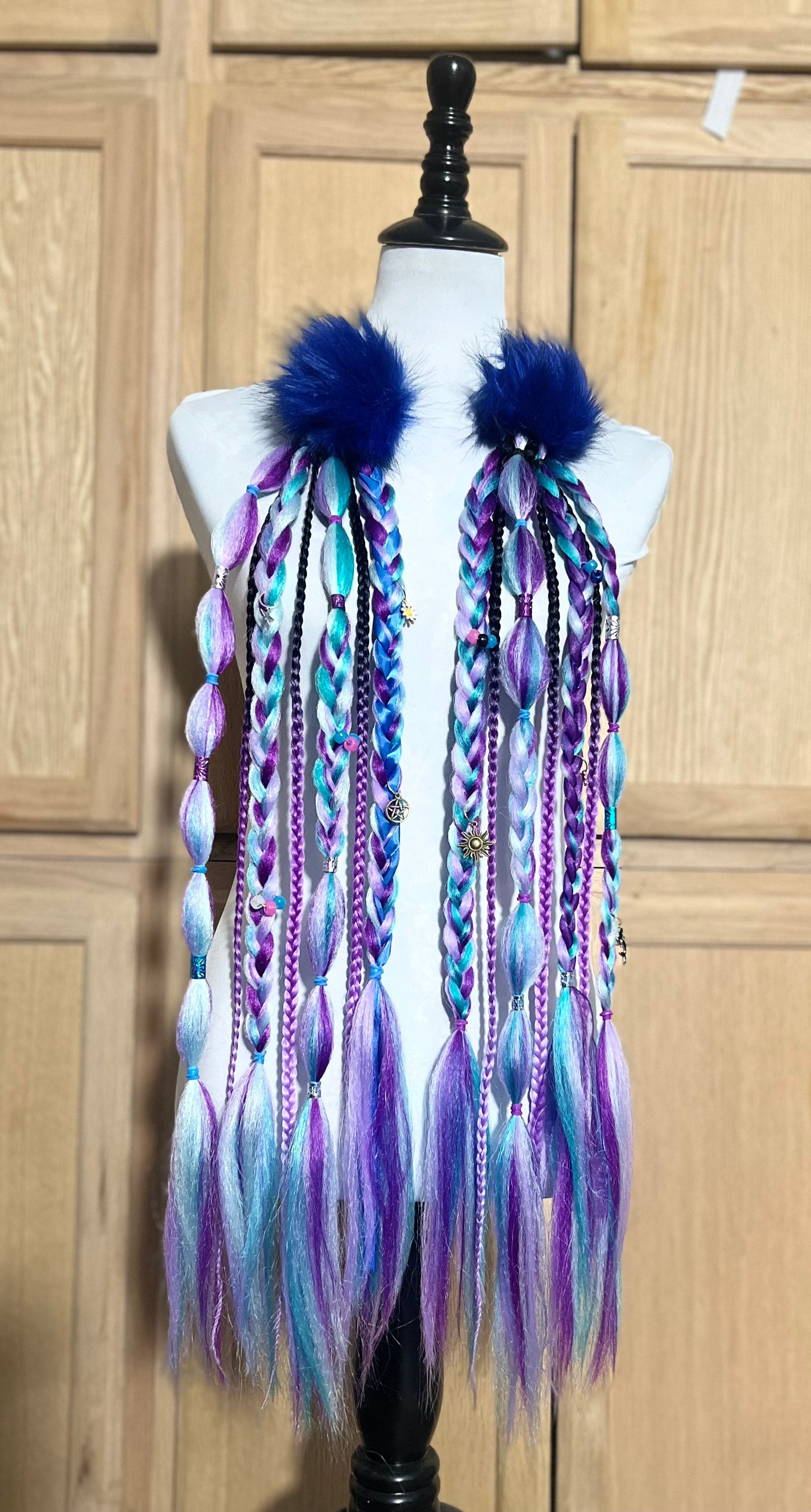 2X - Festival Rave Hair Extension - Etsy