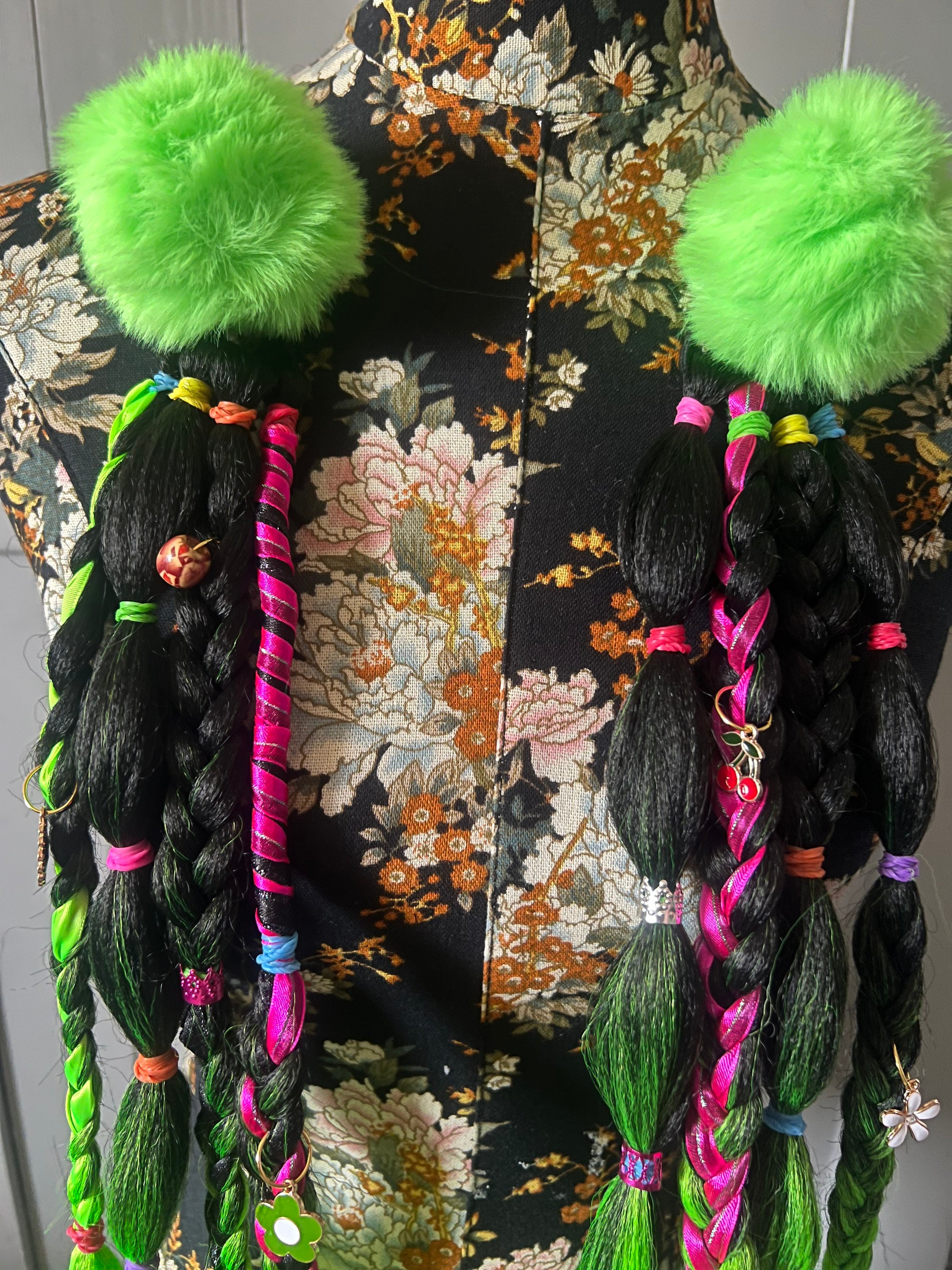 2X - Festival Rave Braid Hair Extensions - Etsy