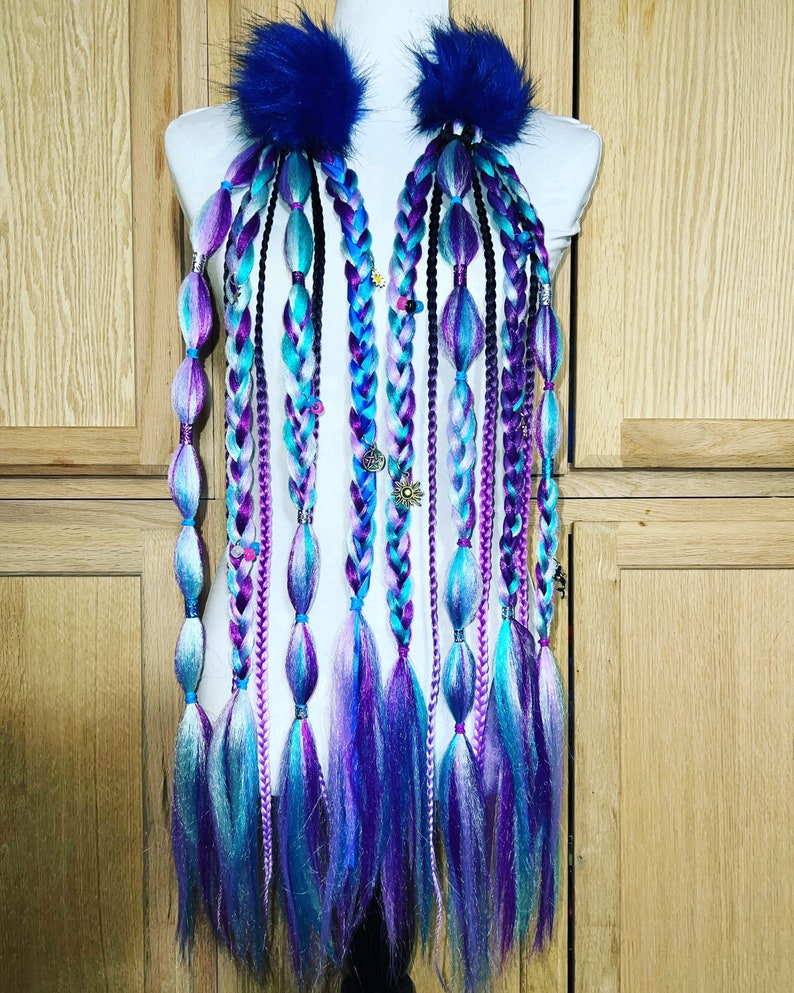 2X - Festival Rave Hair Extension - Etsy