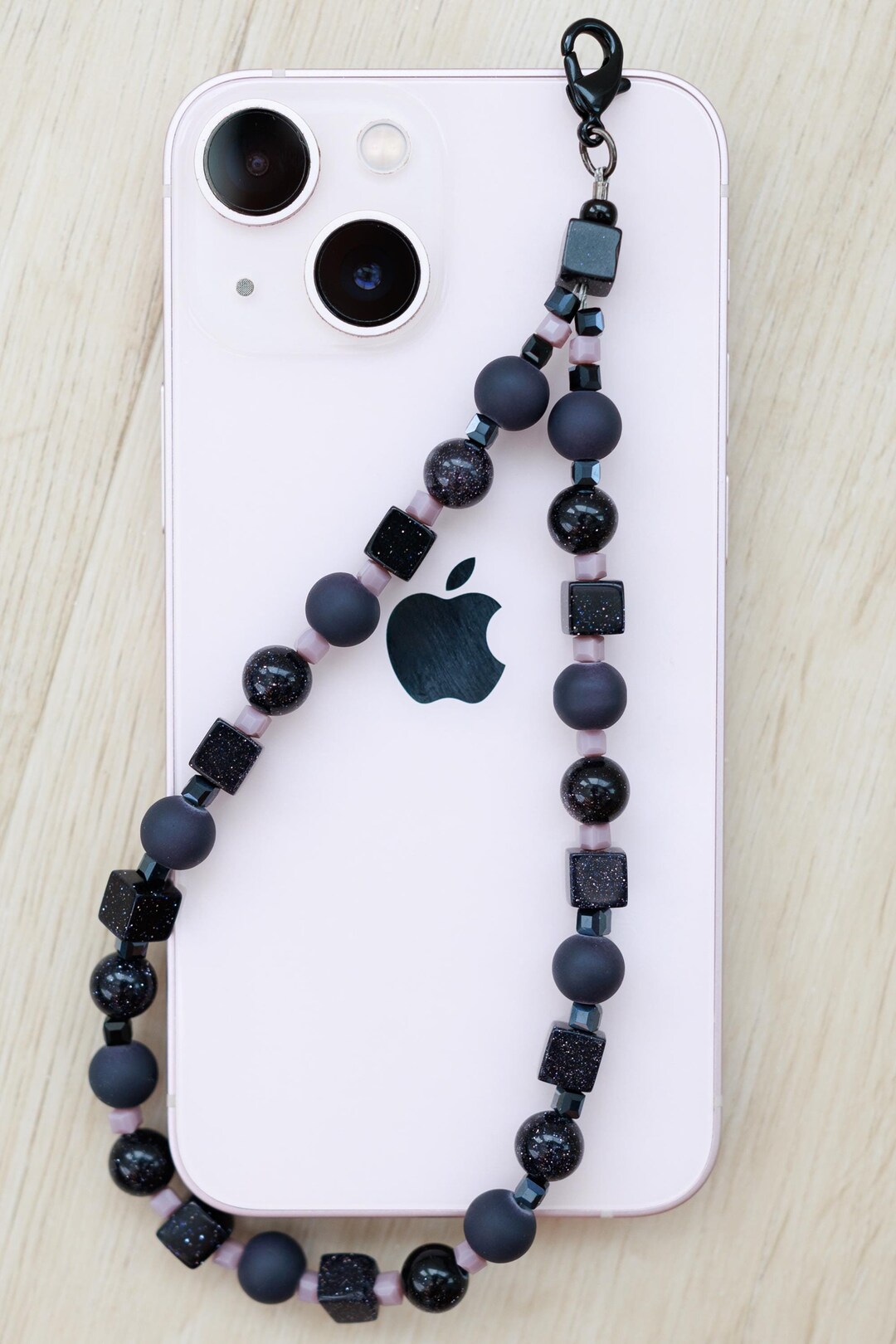 Trendy Navy Blue Phone Charm Beaded Phone Charm Phone Accessory Gift ...