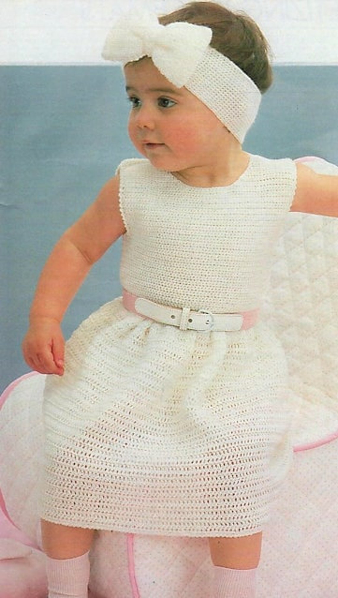 Vintage Thread Crochet Pattern Baby Toddler Girl Pretty Cotton - Etsy