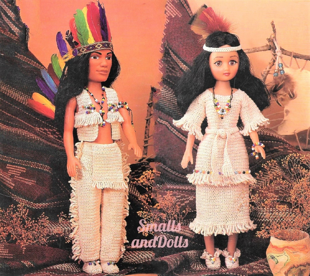 Vintage Thread Crochet Patterns Indian Chief and Princess Doll III ...