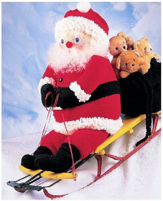 Vintage Crochet Pattern Large 36 Santa Claus Amigurumi - Etsy
