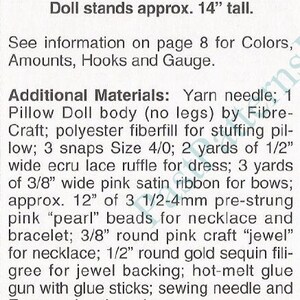 Vintage Crochet Pattern Elegant Victorian Rose Pillow Doll Bed Doll PDF ...