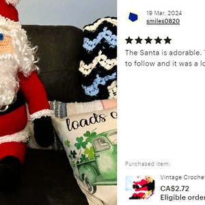 Vintage Crochet Pattern Large 36" Santa Claus Amigurumi Doll PDF ...