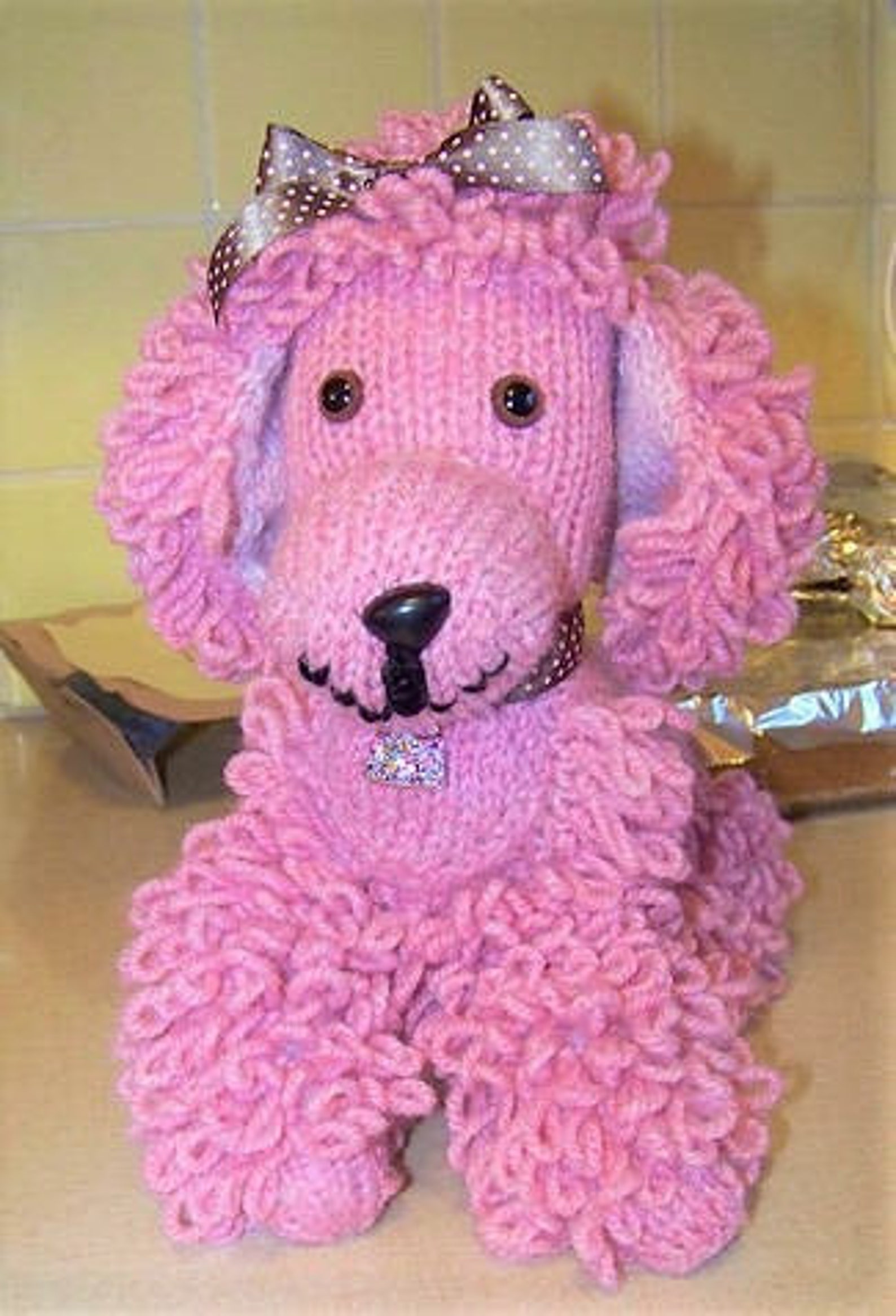 Vintage Knitting Pattern 10" Knit Poodle Toy Dog PDF Instant Digital ...