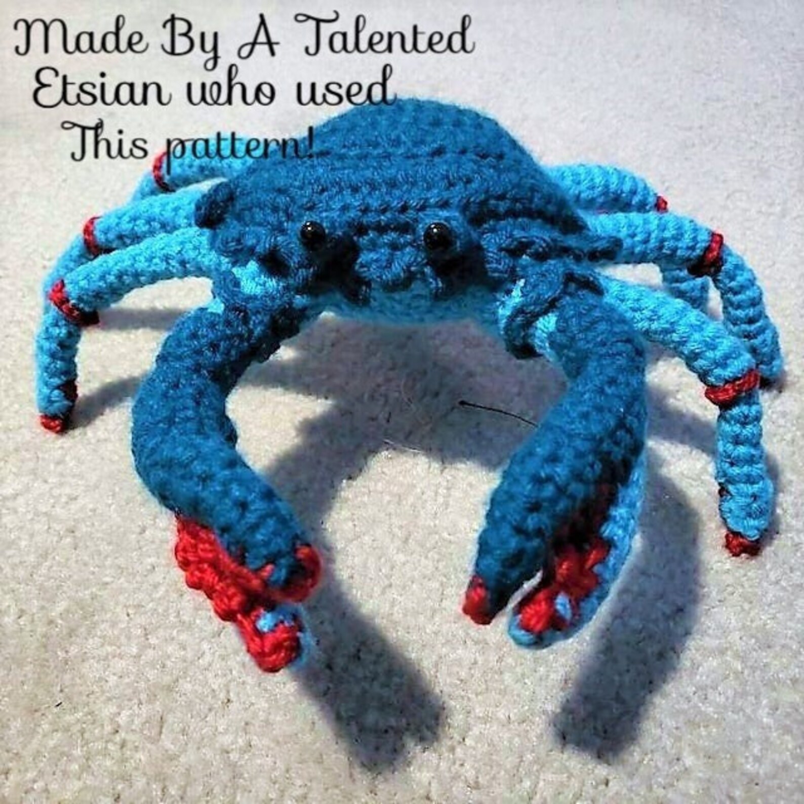 Vintage Crochet Pattern 4 Blue Crab Soft Toy Amigurumi - Etsy Canada