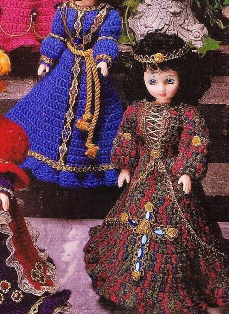 Vintage Crochet Patterns Romantic Renaissance Doll Dress - Etsy