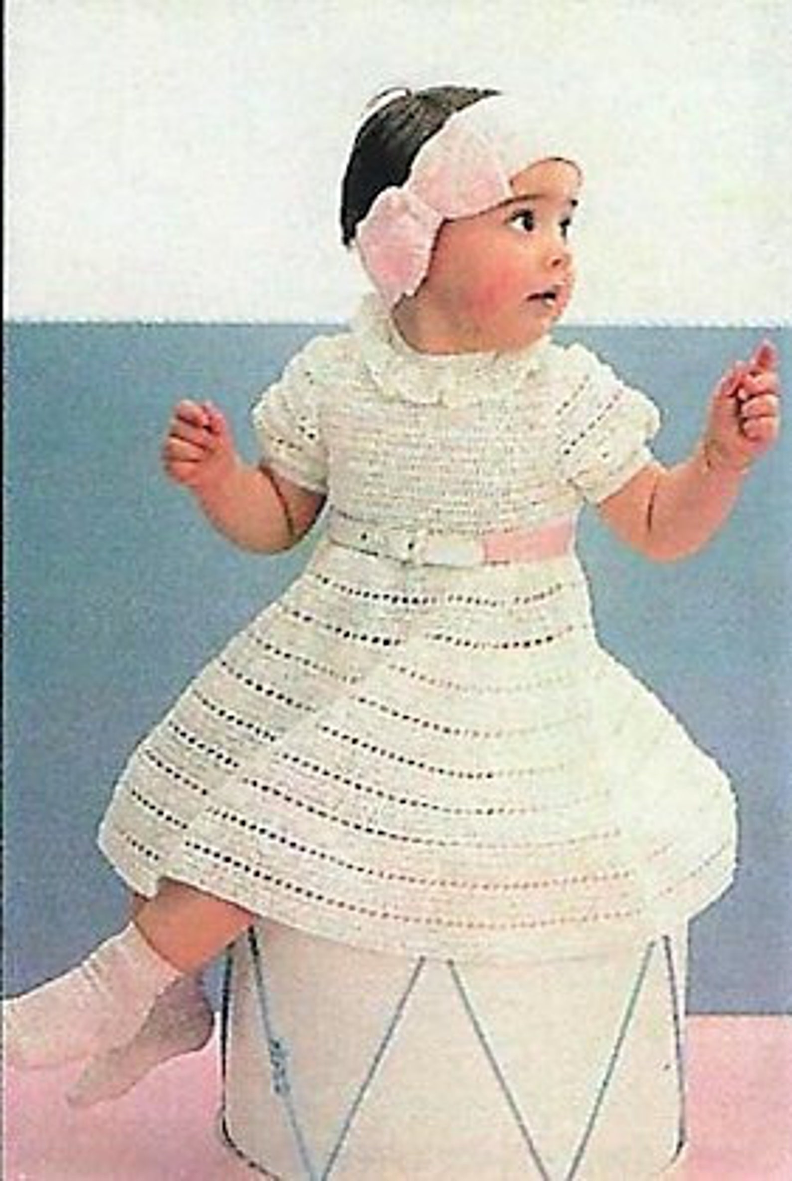 Vintage Thread Crochet Pattern Baby Toddler Girl Pretty Cotton - Etsy