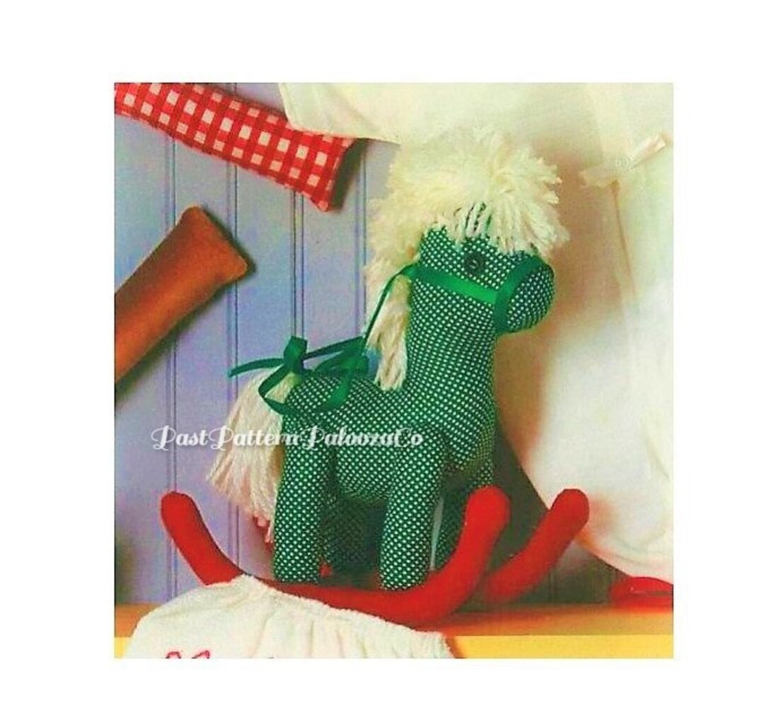 Vintage Sewing Pattern 12" Rocking Horse Soft Sculpture Toy PDF Instant ...