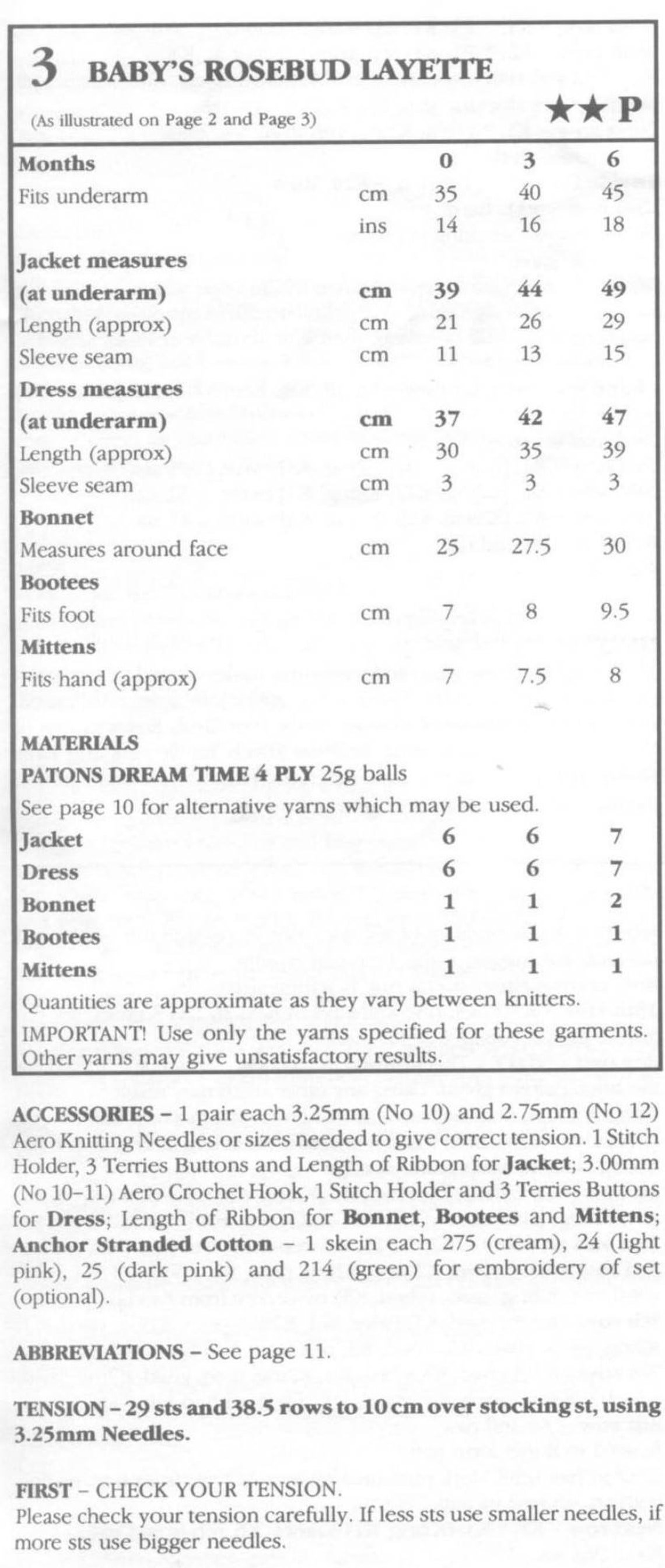 Vintage Knitting Pattern Baby Rosebud Layette Set Matinee - Etsy