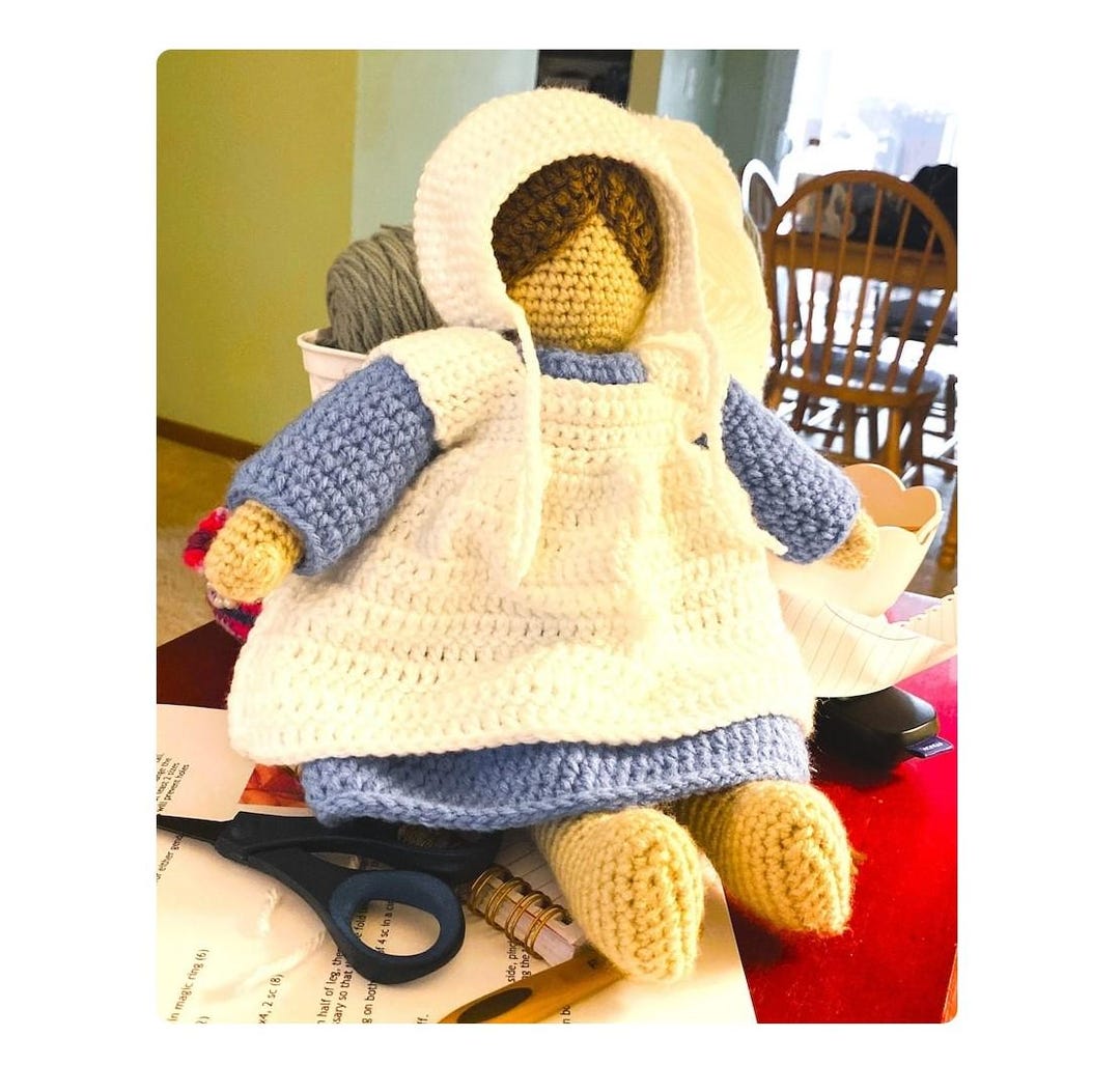 Vintage Crochet Pattern 18" Amish Doll PDF Instant Download Amigurumi ...