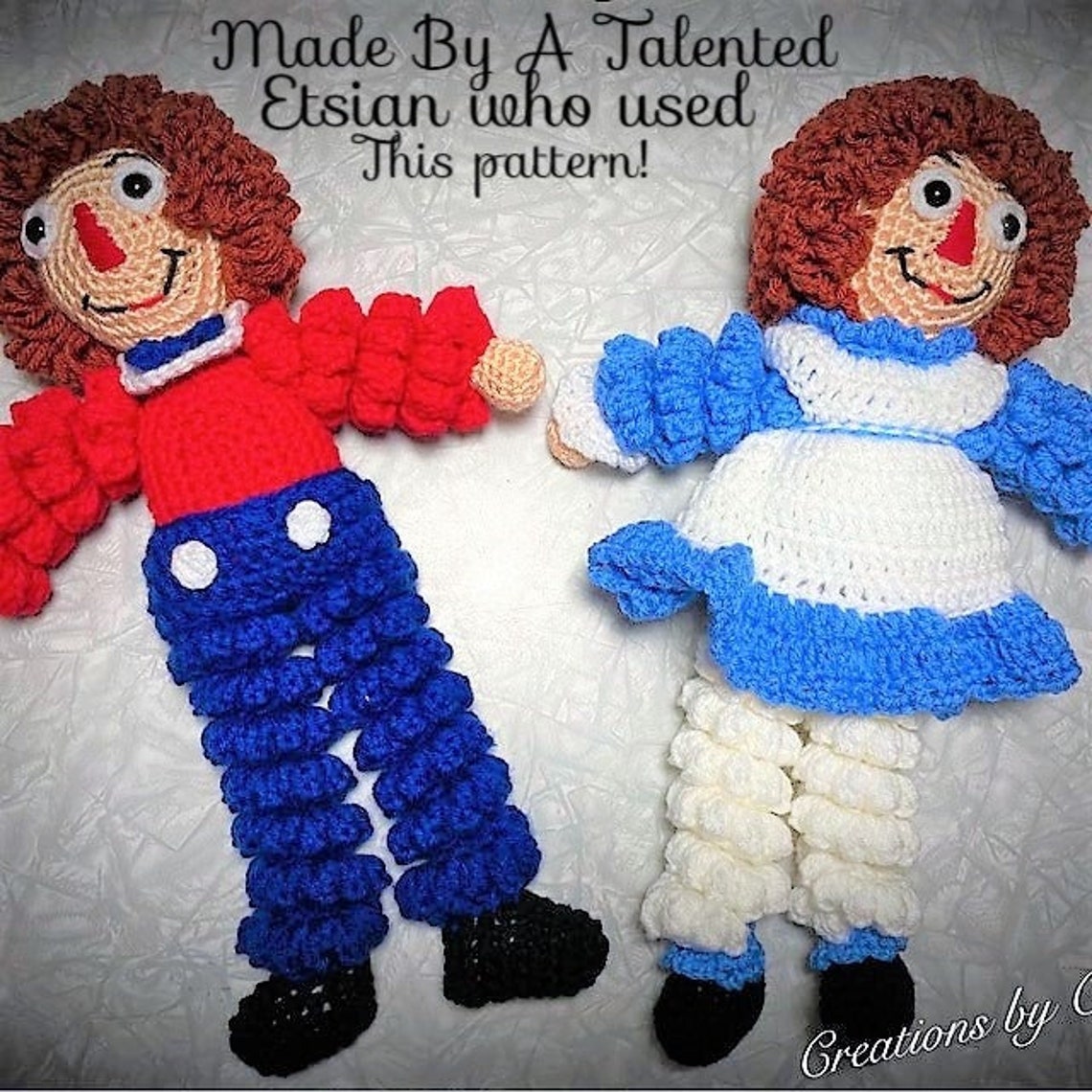 Vintage Crochet Pattern Raggedy Ann and Andy Soft Toy - Etsy Canada