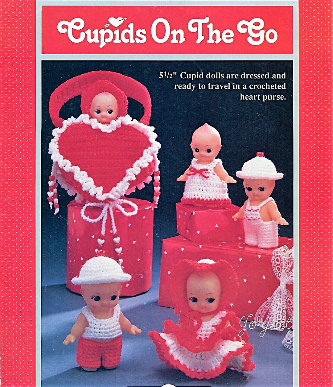 Vintage Crochet Patterns Cupids on the Go Valentines Outfits for 5-6 ...