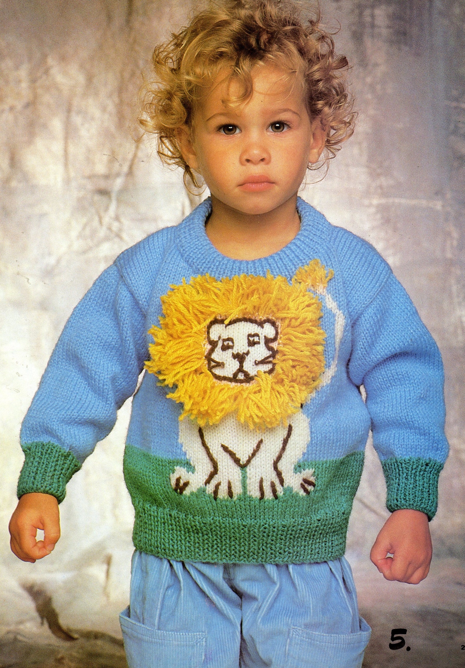 Vintage Kids Knit Safari Animal Sweaters Knitting Patterns Book PDF ...