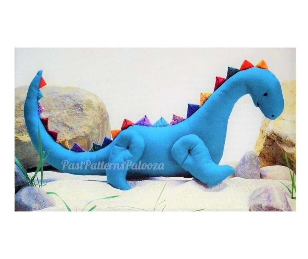 Vintage Sewing Pattern 17" Fabric Stegosaurus Dinosaur Soft Sculpture ...