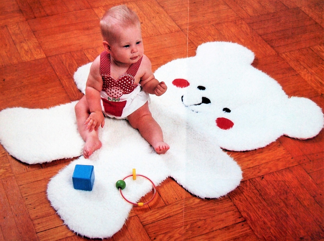 Vintage Sewing Pattern 42" Baby Bear Rug or Play Mat PDF Instant ...