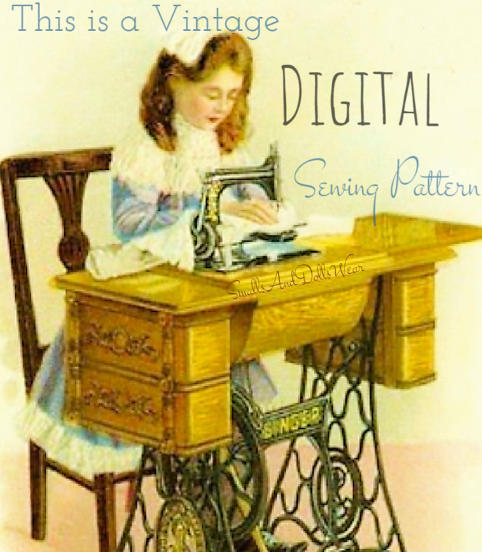Vintage Sewing Pattern 19" Victorian Girl Toy Doll and Wardrobe Soft ...