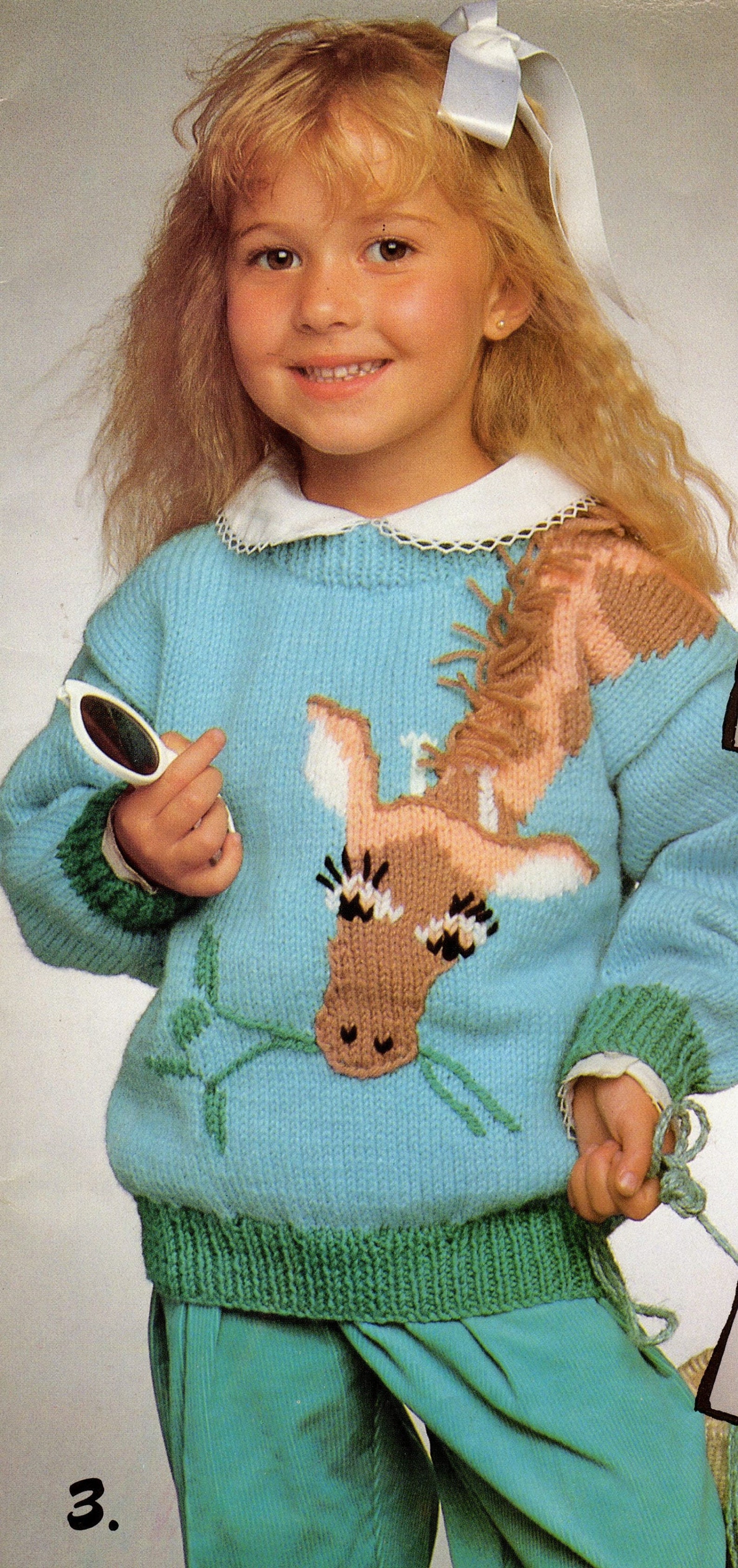 Vintage Kids Knit Safari Animal Sweaters Knitting Patterns Book PDF ...