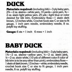 Vintage Crochet Pattern the Puffalumps Mama Duck Baby Duckling Chick ...