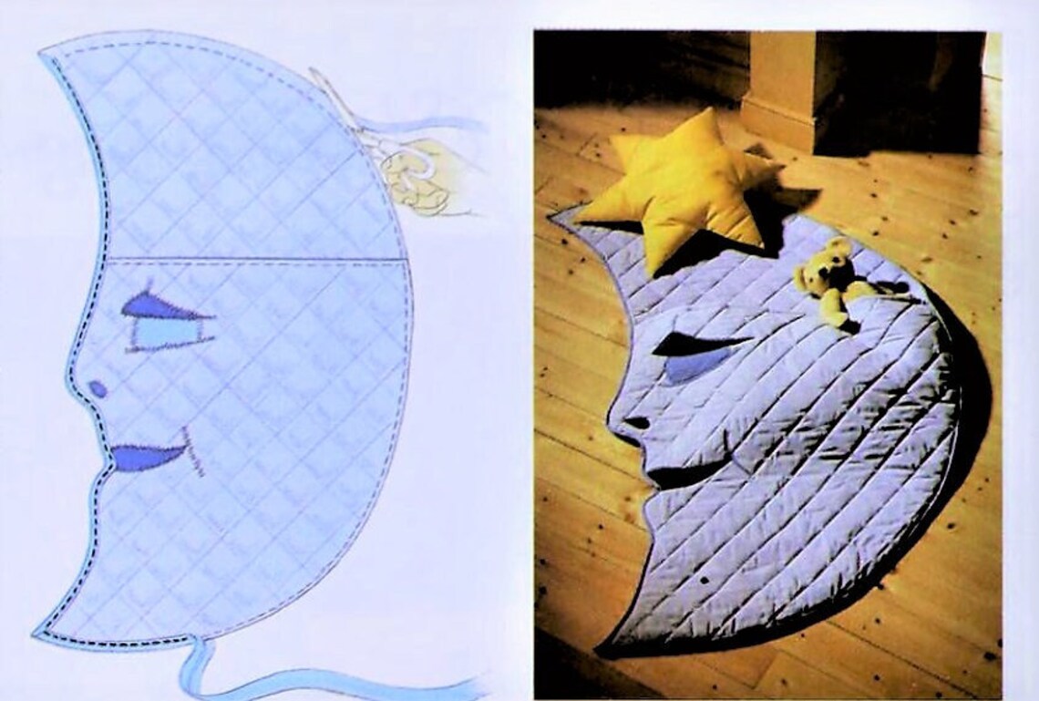 Vintage Sewing Pattern Cute Celestial Moon Kids Toddler - Etsy