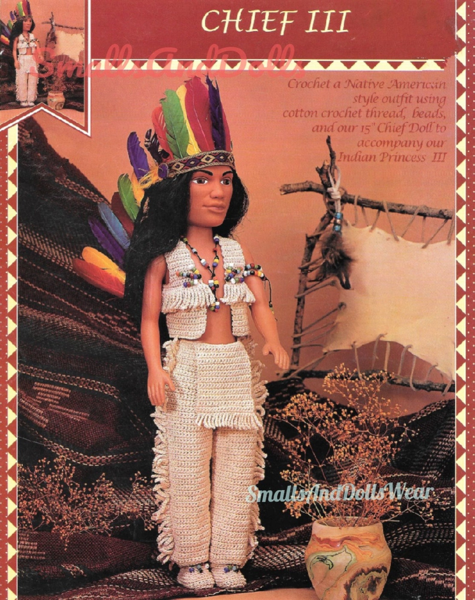 Vintage Thread Crochet Patterns Indian Chief and Princess Doll III ...