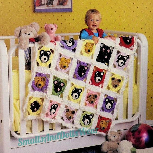 Crochet Animal Squares Pattern - Etsy