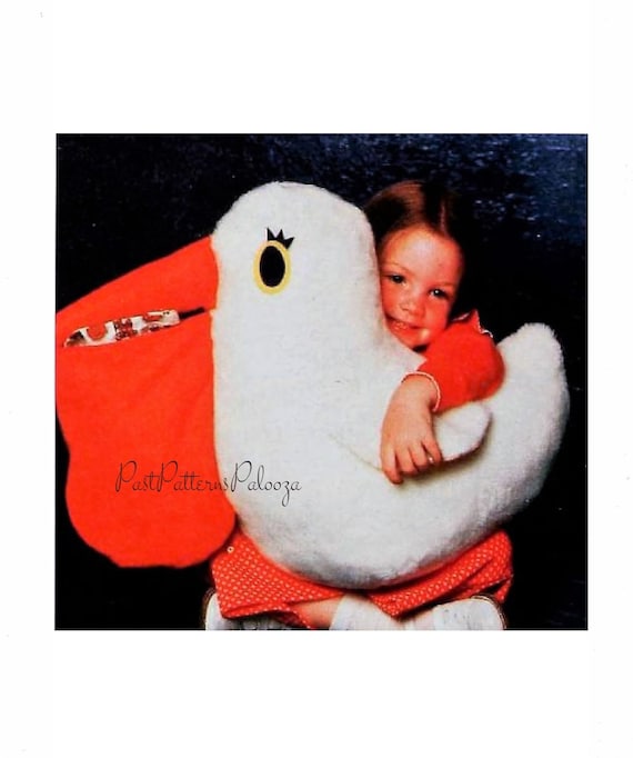 Vintage Sewing Pattern 25 Furry Pelican Soft Toy Doll - Etsy