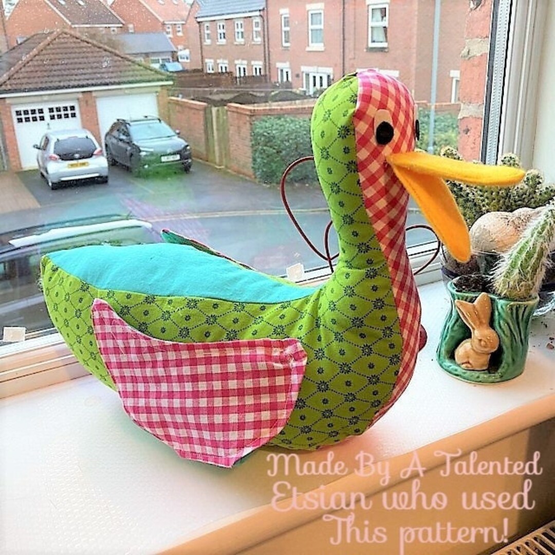 Vintage Sewing Pattern 10" Calico Print Duck Soft Sculpture Doll PDF ...