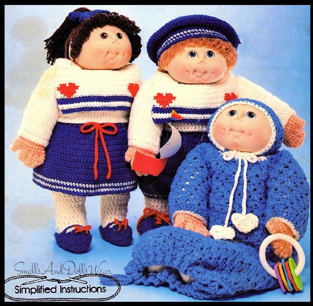 Vintage Crochet Pattern 16 Inch Doll Baby Soft Sculpture Dolls ...
