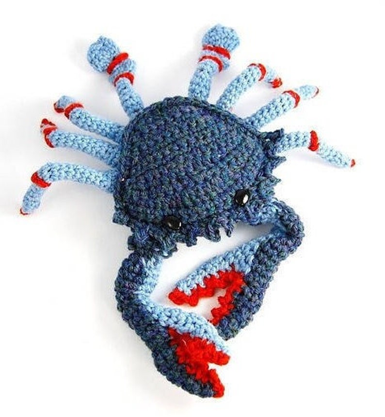 Vintage Crochet Pattern 4 Blue Crab Soft Toy Amigurumi - Etsy Canada