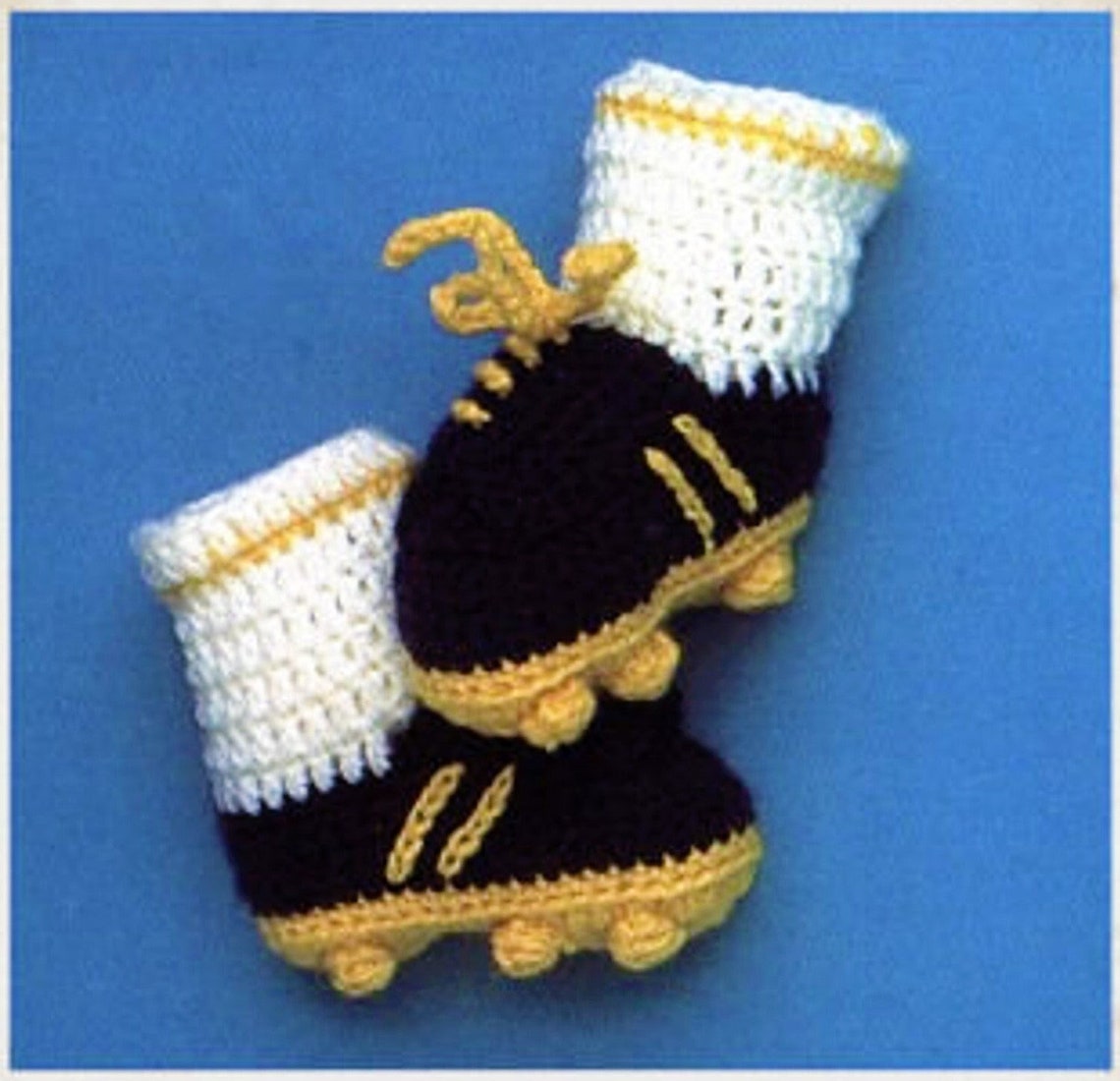 Vintage Crochet Pattern Baby Soccer Shoe Booties Sports Shoes Instant ...