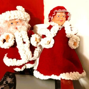 Vintage Crochet Pattern Classic Santa & Mrs Claus Christmas Doll ...