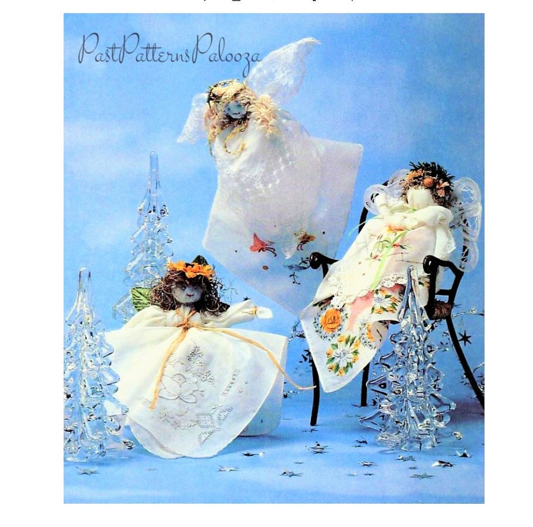 Vintage Sewing Pattern 9" Handkerchief Angel Dolls PDF Instant Digital ...