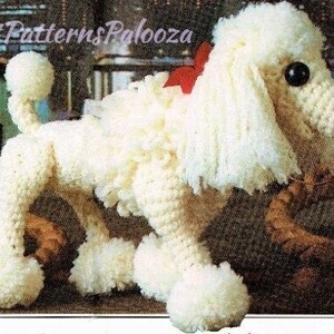 Vintage Crochet Pattern 6 Poodle Dog Amigurumi Soft Toy Doll PDF ...