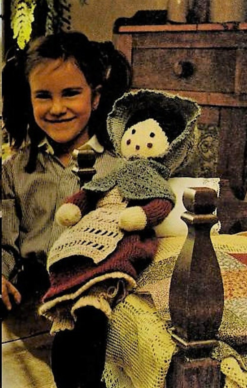 Vintage Knitting Pattern 18" Granny Grandma Grandmother Doll PDF ...