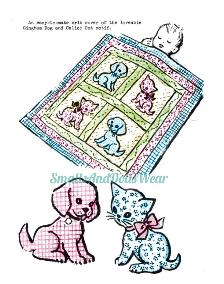 Gingham Dog Calico Cat Pattern