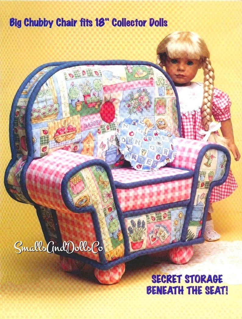 Vintage No Sew Pattern Chairs for 11 Inch Fashion Dolls and 18 Inch ...