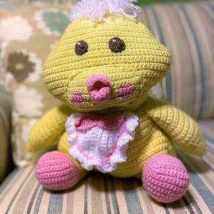Vintage Crochet Pattern the Puffalumps Mama Duck Baby Duckling Chick ...