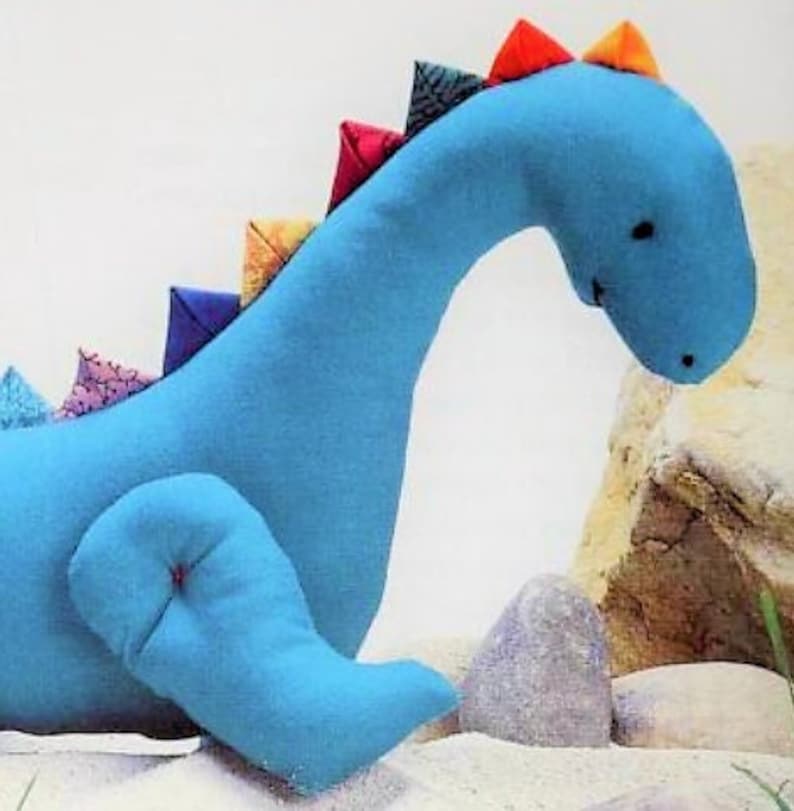 Vintage Sewing Pattern 17" Fabric Stegosaurus Dinosaur Soft Sculpture ...
