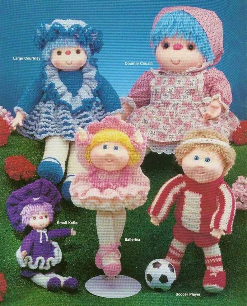 Vintage Crochet Playbabies Doll Patterns Yarn Head Baby - Etsy