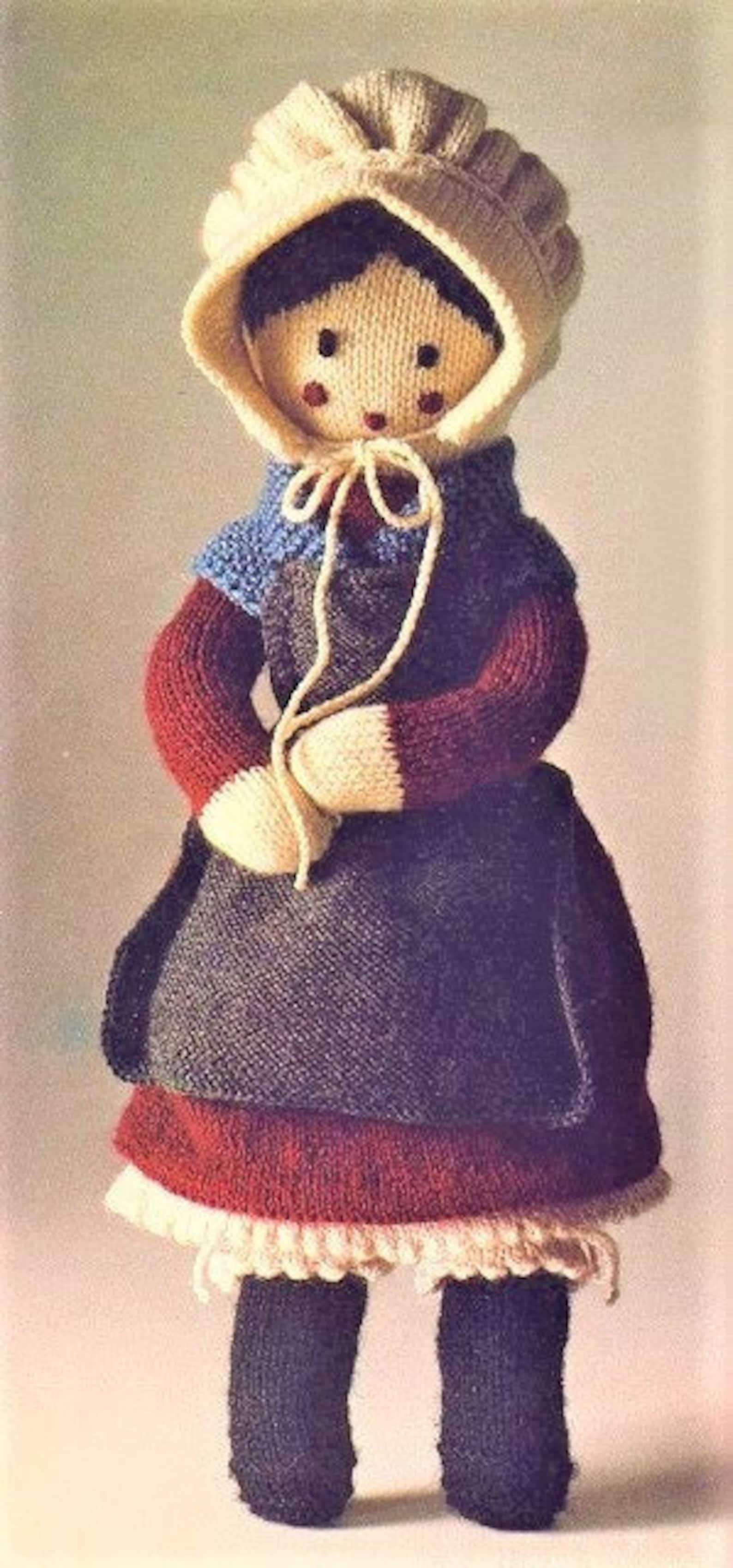 Vintage Knitting Pattern 18" Granny Grandma Grandmother Doll PDF ...