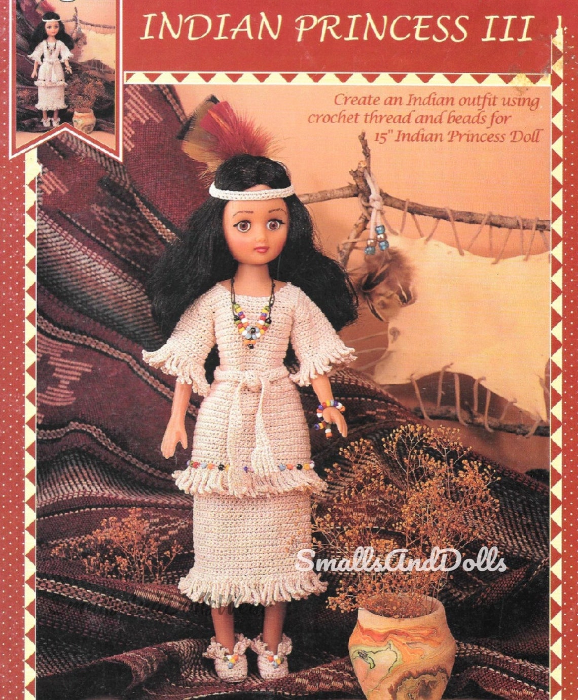 Vintage Thread Crochet Patterns Indian Chief and Princess Doll III ...